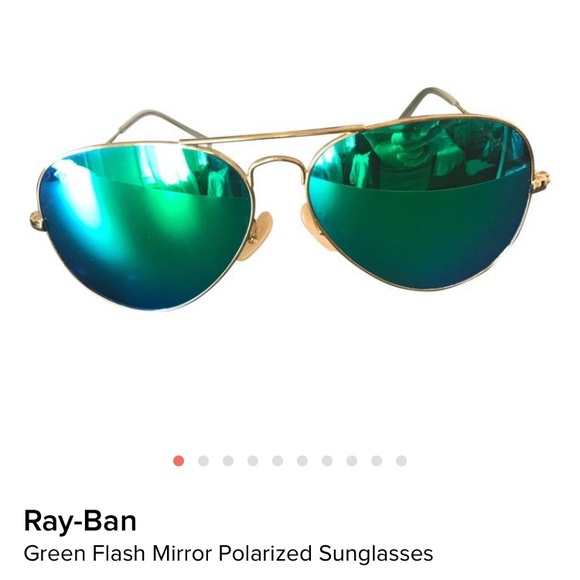 Ray-Ban | Accessories | Ray Ban Green Flash Mirror Sunnies | Poshmark